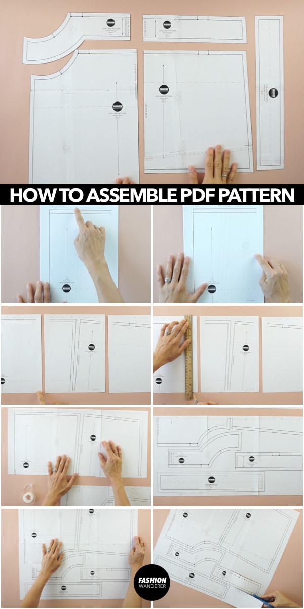 How To Assemble PDF Sewing Pattern – Fashion Wanderer