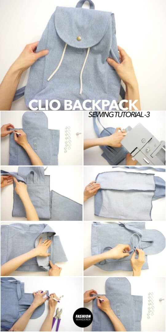 Clio Backpack Tutorial | DIY Backpack From Old Jeans – Fashion Wanderer