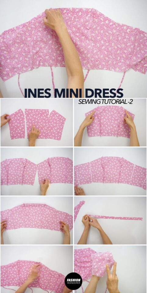 Ines Dress Tutorial | DIY Tie Shoulder Strap Mini Dress – Fashion Wanderer