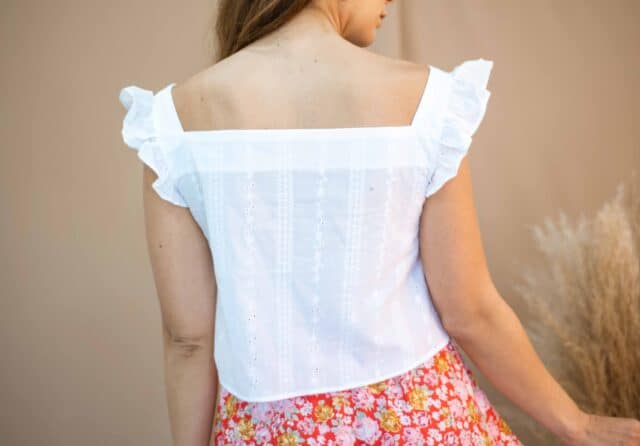 Millie Top Tutorial | DIY Ruffle Strap Button-Up Top – Fashion Wanderer