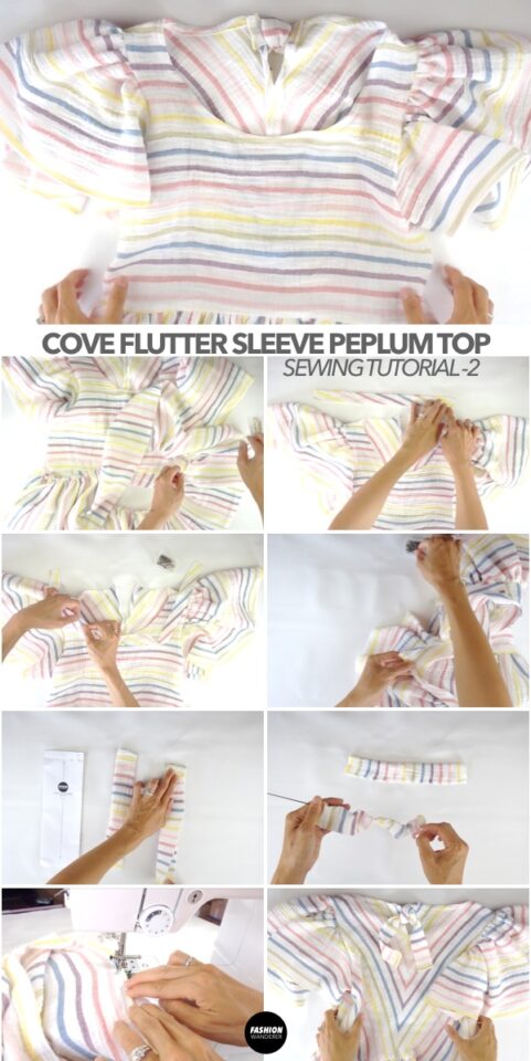 Cove Top Tutorial | DIY Flutter Sleeve Peplum Top Sewing Pattern ...