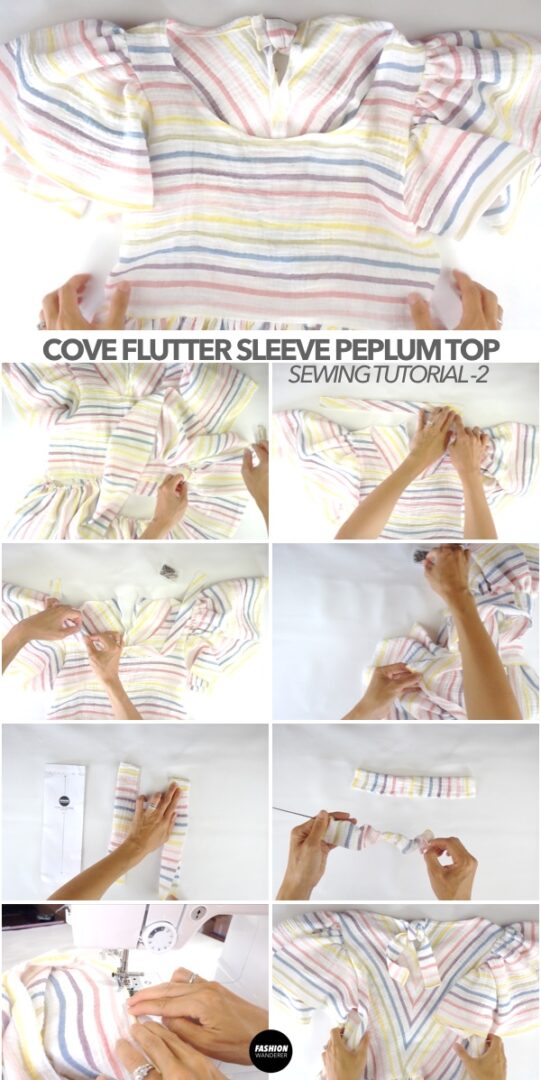 Cove Top Tutorial | DIY Flutter Sleeve Peplum Top Sewing Pattern – Fashion Wanderer