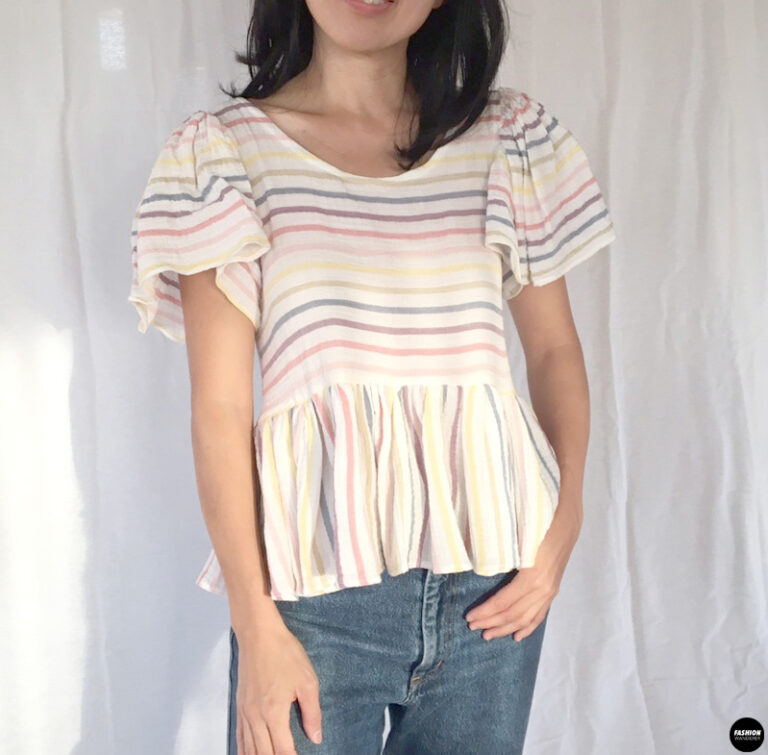Cove Top Tutorial | DIY Flutter Sleeve Peplum Top Sewing Pattern – Fashion Wanderer