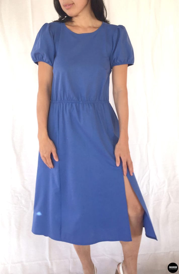 Ellery Dress Tutorial | DIY Puff Sleeve Open Back Midi Dress – Fashion ...