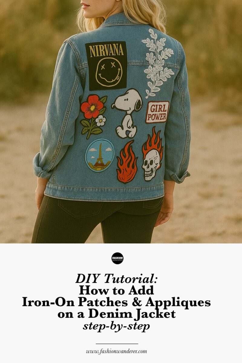How to Add Iron-On Patches and Appliqués on a Denim Jacket (Step-by-Step Tutorial) – Fashion ...