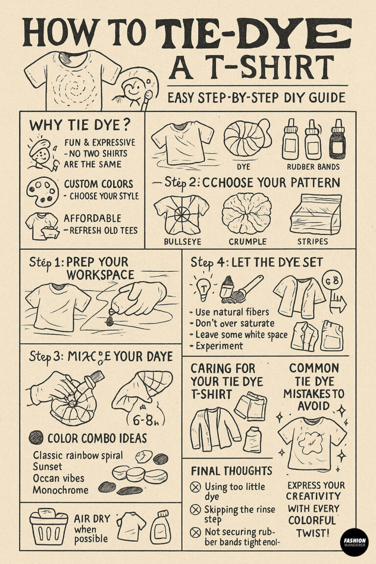 How to Tie Dye a T-Shirt: Easy Step-by-Step DIY Guide – Fashion Wanderer