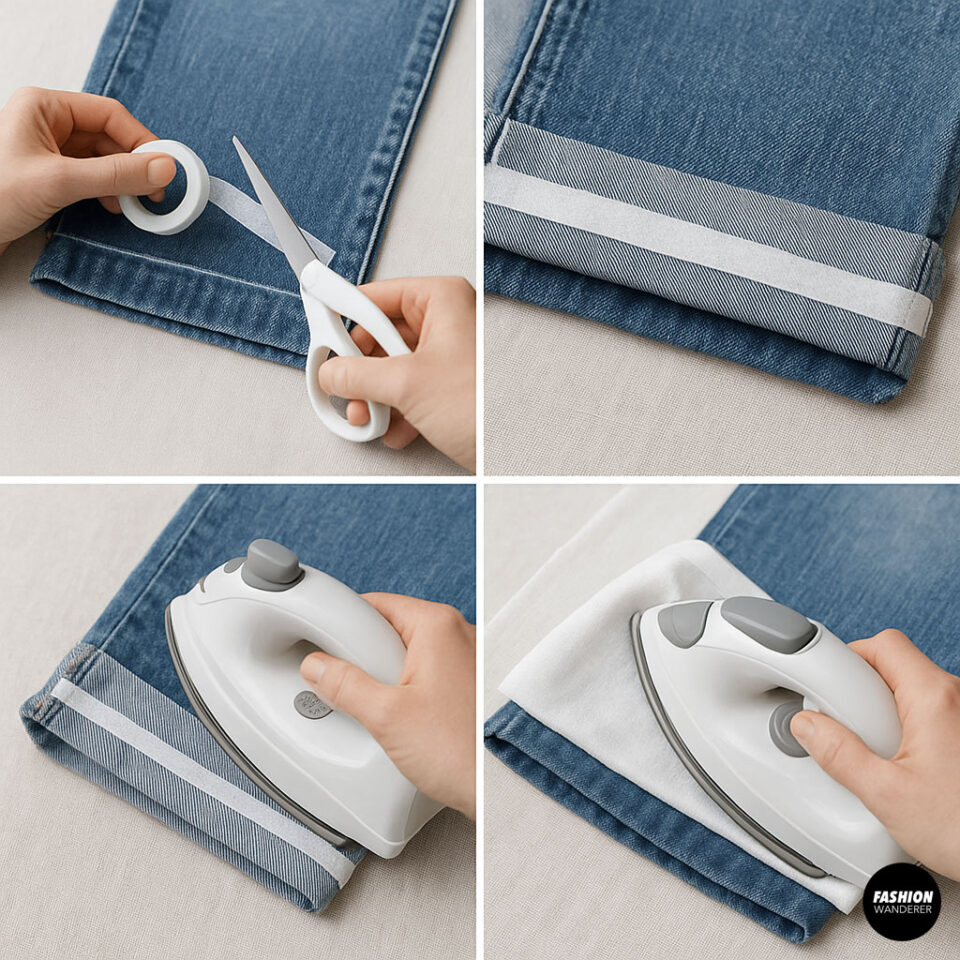 How to Hem Jeans Without Sewing: Easy No-Sew Methods You Can Master ...