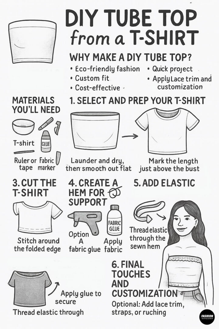 DIY Tube Top From T Shirt: Easy Step by Step Guide – Fashion Wanderer