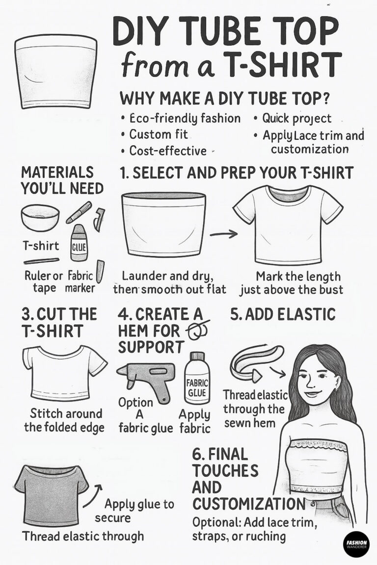 DIY Tube Top From T Shirt: Easy Step by Step Guide – Fashion Wanderer
