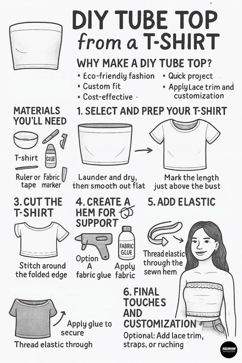 DIY Tube Top From T Shirt: Easy Step by Step Guide – Fashion Wanderer