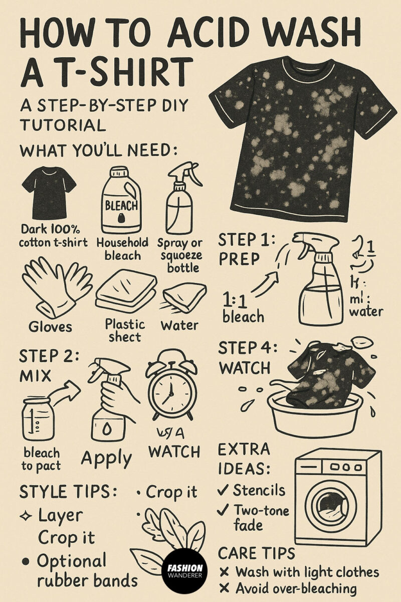 How to Acid Wash a T-Shirt: A Step-by-Step DIY Tutorial – Fashion Wanderer