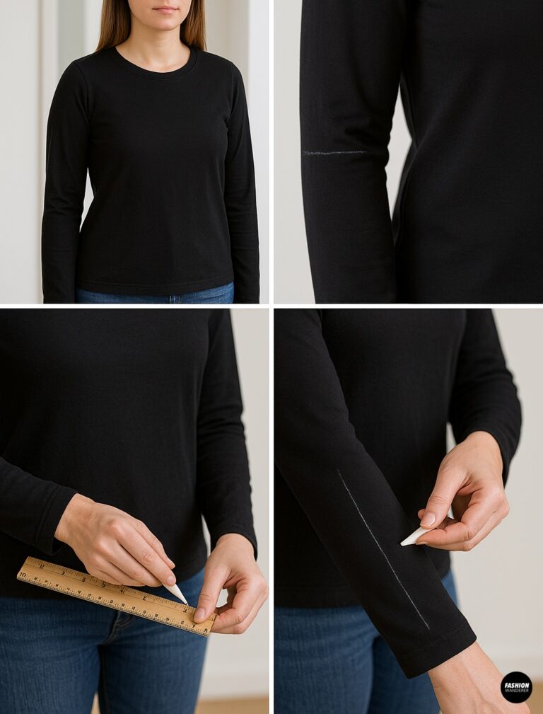 How to Make Slit Sleeves from a Basic Long Sleeve Tee – Fashion Wanderer