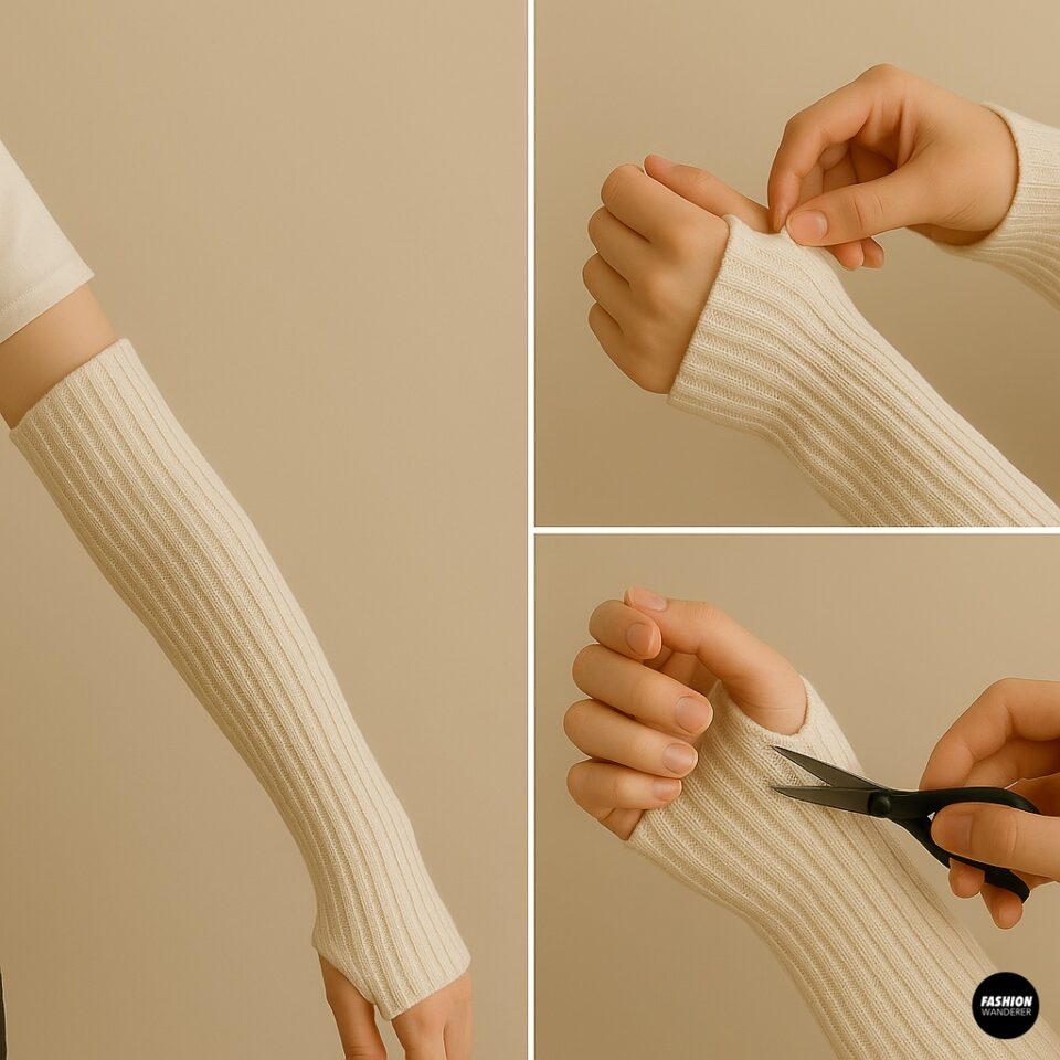 DIY Arm Warmers from Socks: Balletcore Study Vibes – Fashion Wanderer